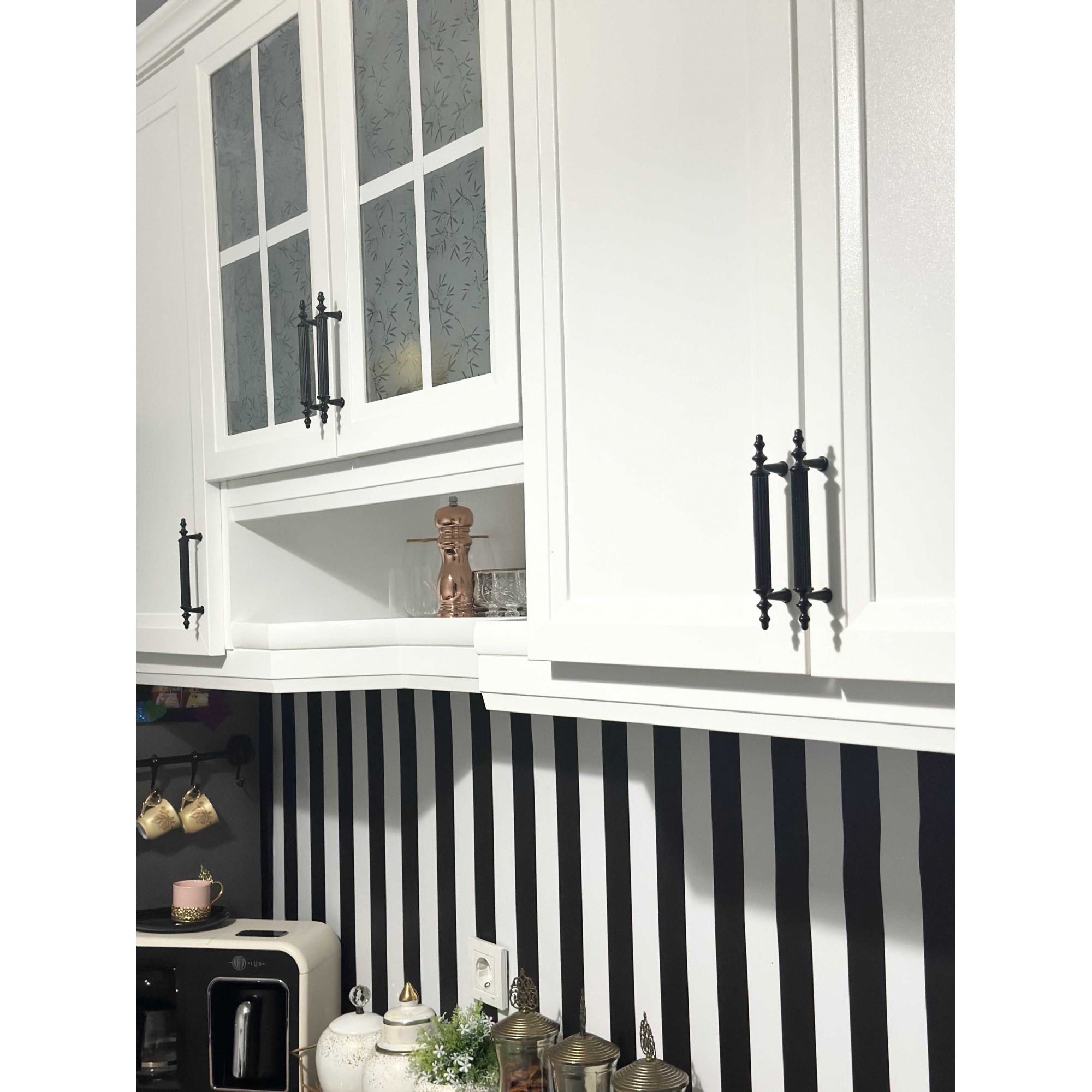 Mat Siyah Kulp Mutfak Dolap Çekmece Mobilya Kulbu 128 Mm 10 Adet ...