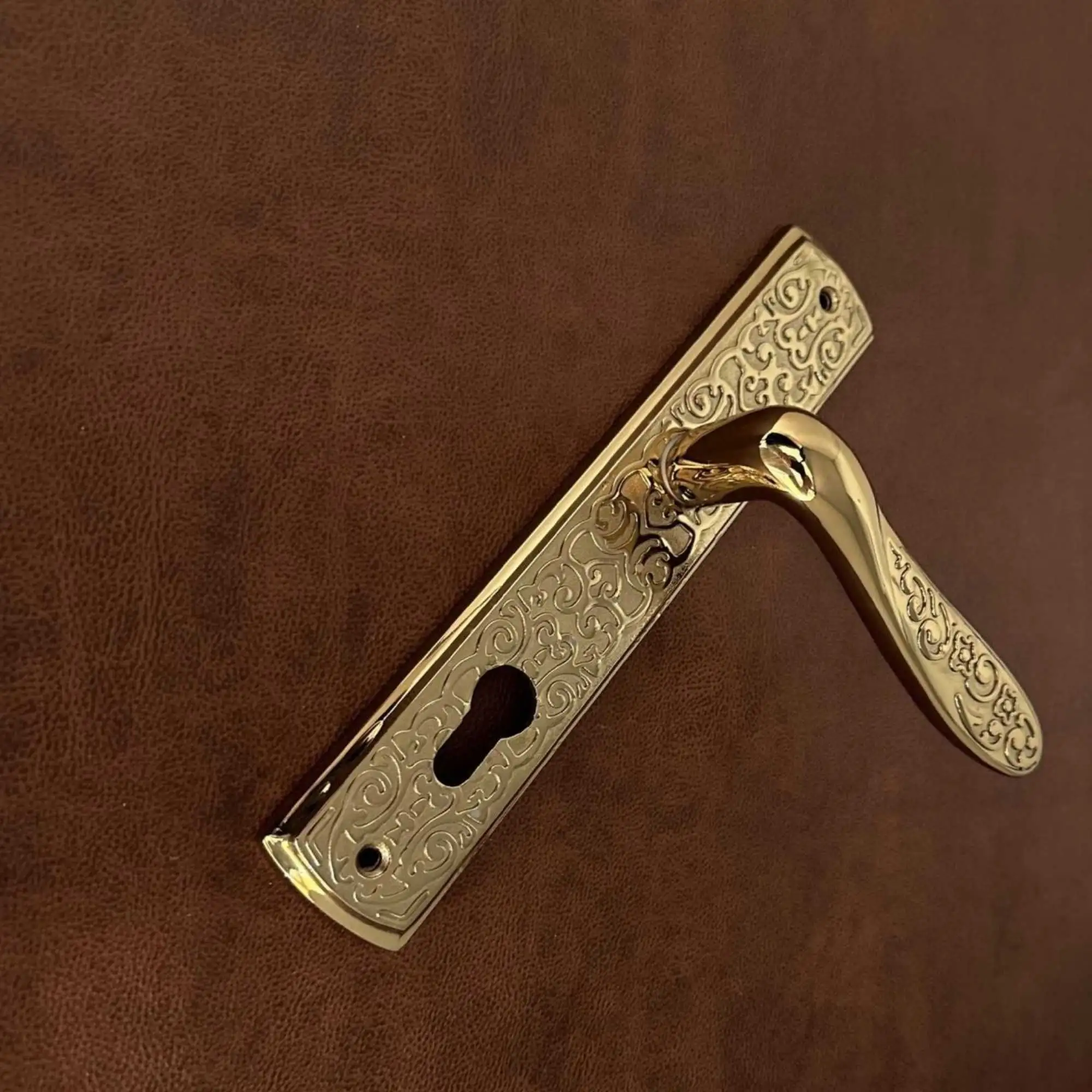 Özen Handles İmza Titanyum ZK19 Yale Kapı Kolu 1 Takım - koldoor.com
