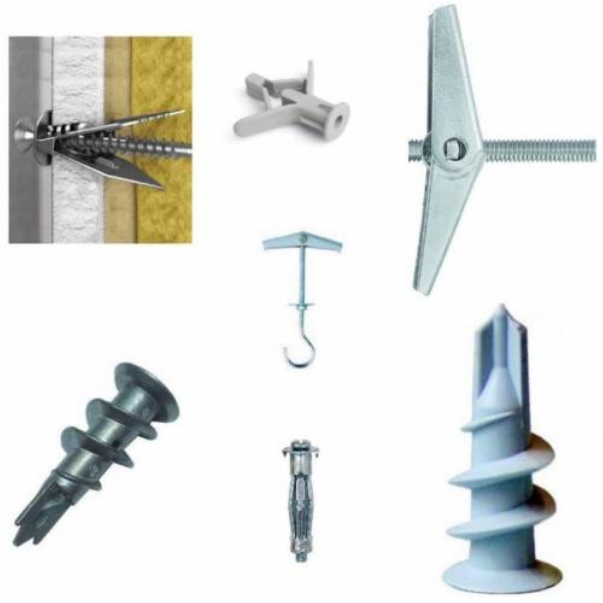 Alçıpan Dübeli Burgulu Kanatlı Paraşüt Tipi Alçıpan Dübelleri Seti ...