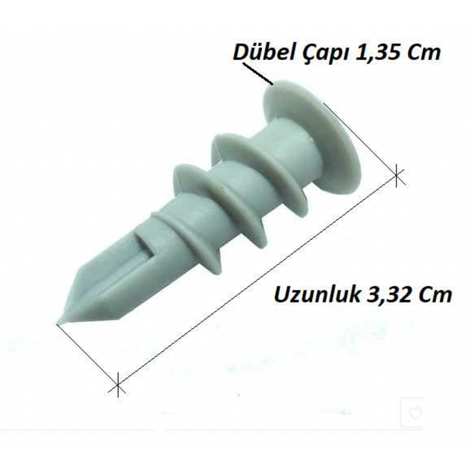 Burgulu Alçıpan Dübeli Turbolet Plastik Dübel Matkap Uçlu 50 Adet ...