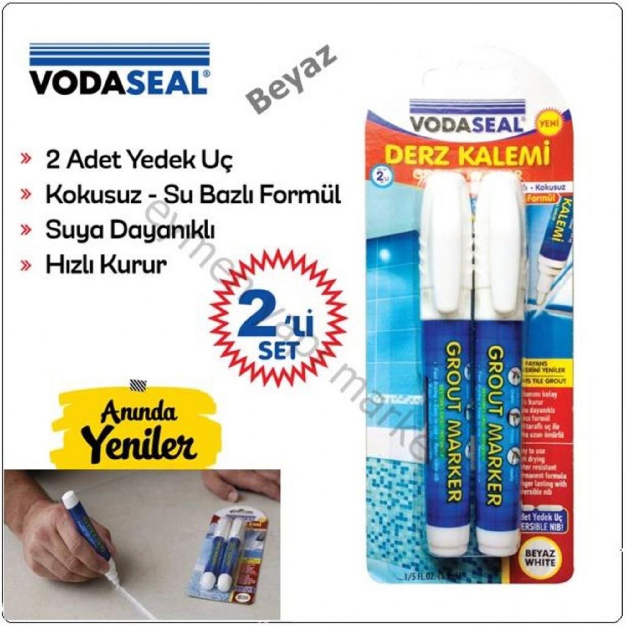 Derz Dolgu Kalemi 2 Lİ Vodaseal Yedek Uç Hediyeli - koldoor.com