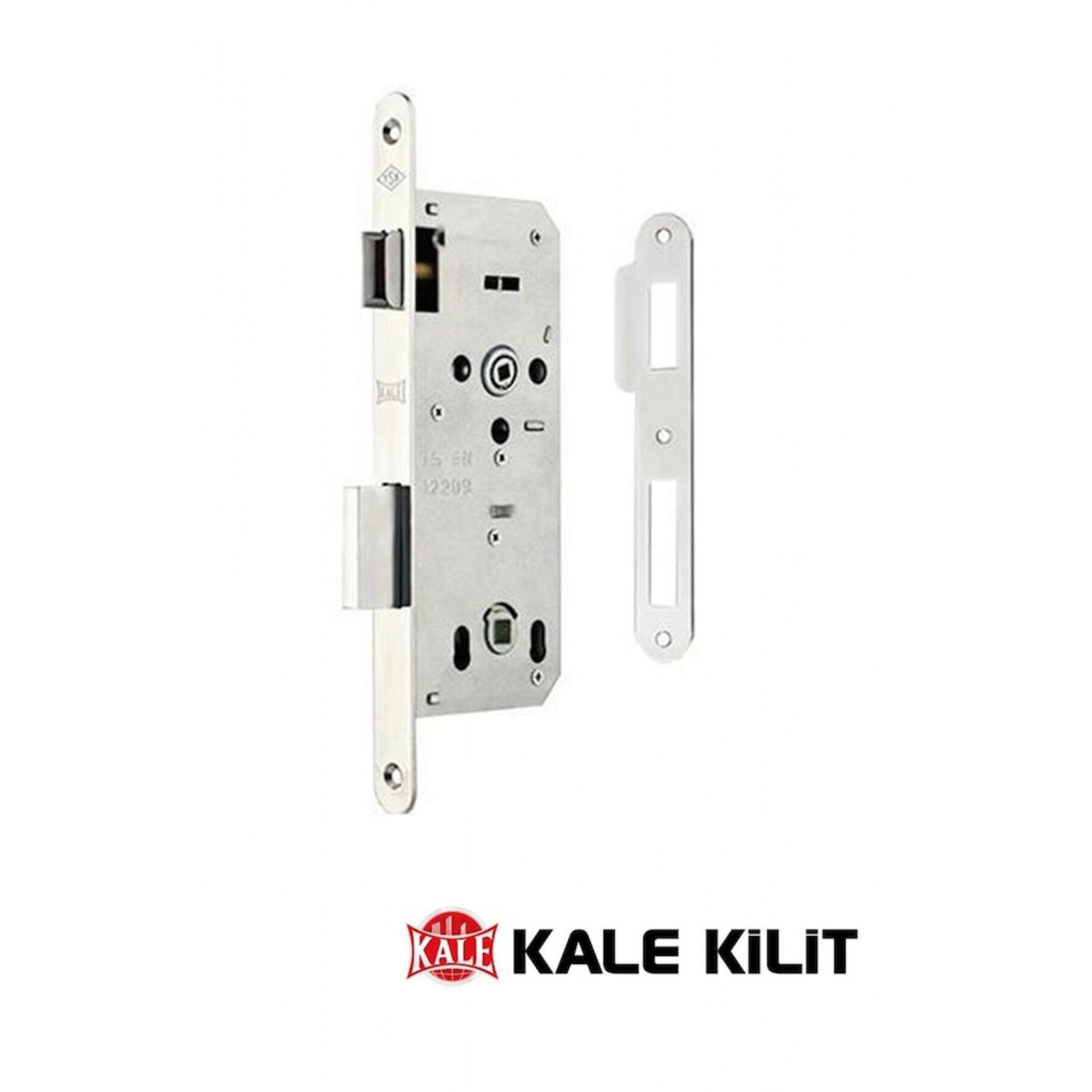 Kale 141R Oval İç Kapı Oda Kapı Kilidi 45 mm Nikel Saten - koldoor.com