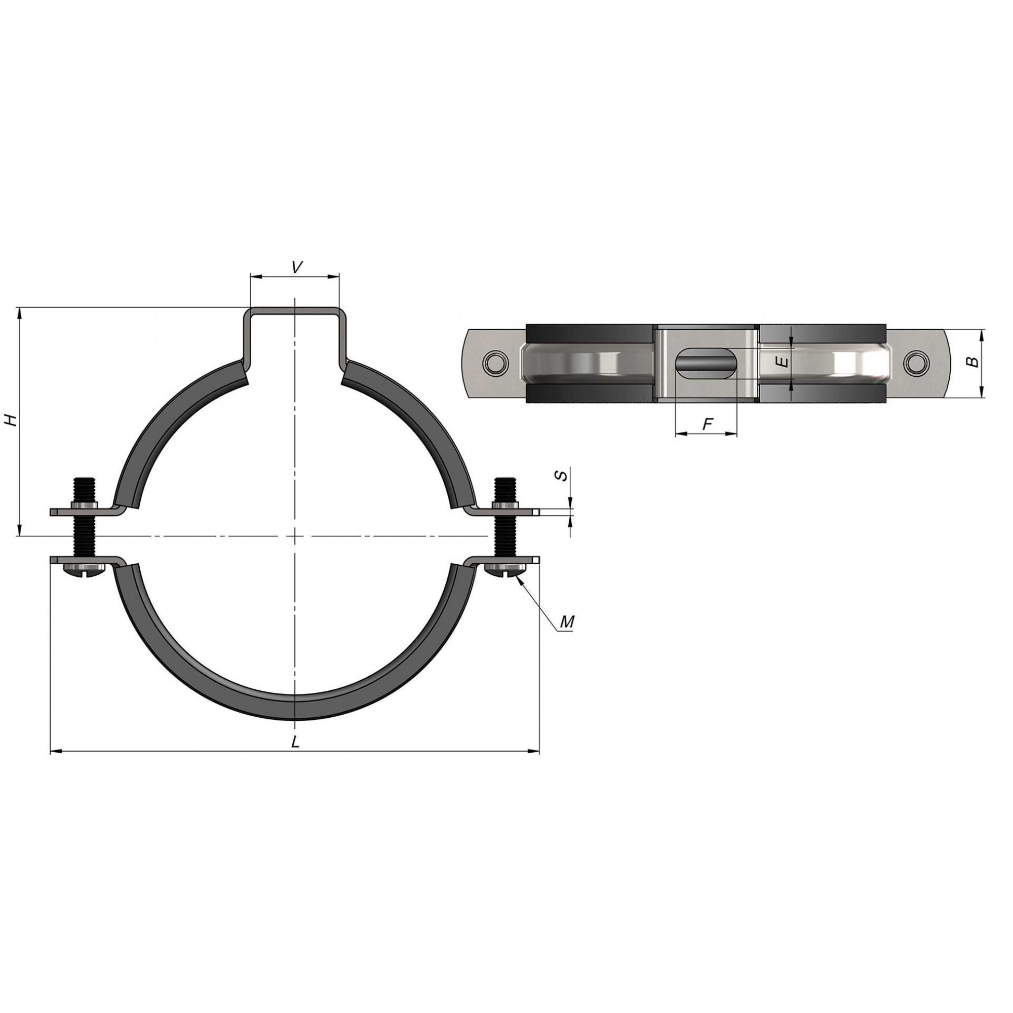 Ø50 Pimaş Pvc Boru Kelepçesi Norm Pissu Boru Metal Kelepçe 1 Adet ...