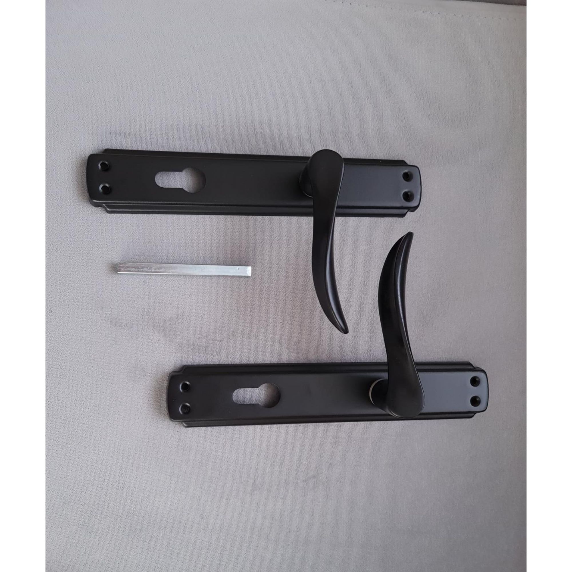 Yaprak Mat Siyah Yale Çelik Kapı Kolu 1 Takım - koldoor.com