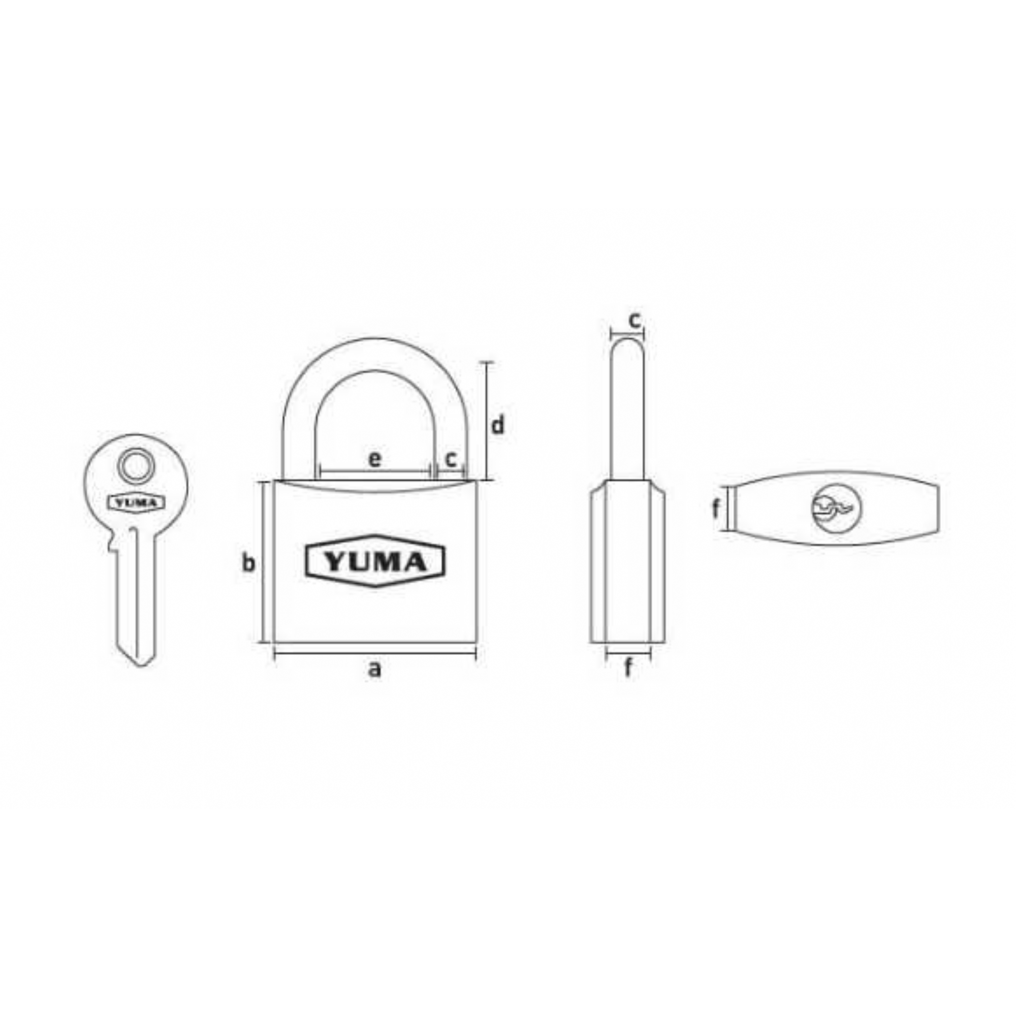 Yuma Gri Döküm Asma Kilit 32 Mm YM-1032 - koldoor.com