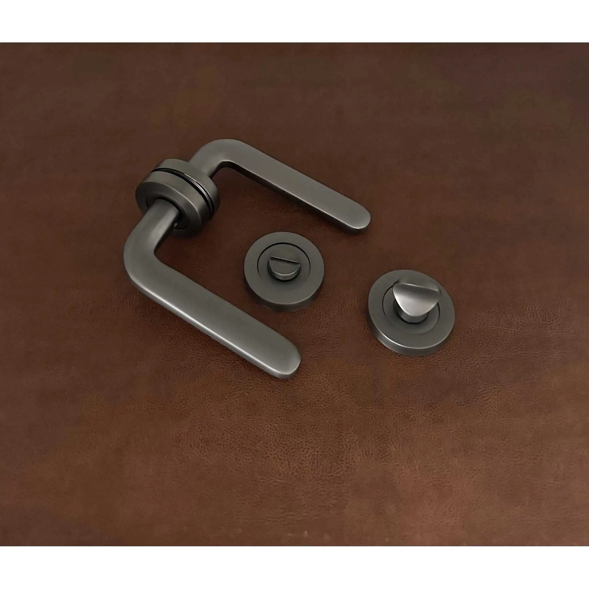 Özen Handles AL48 Mat Skoç Füme Wc Banyo Kapı Kolu | Koldoor - koldoor.com